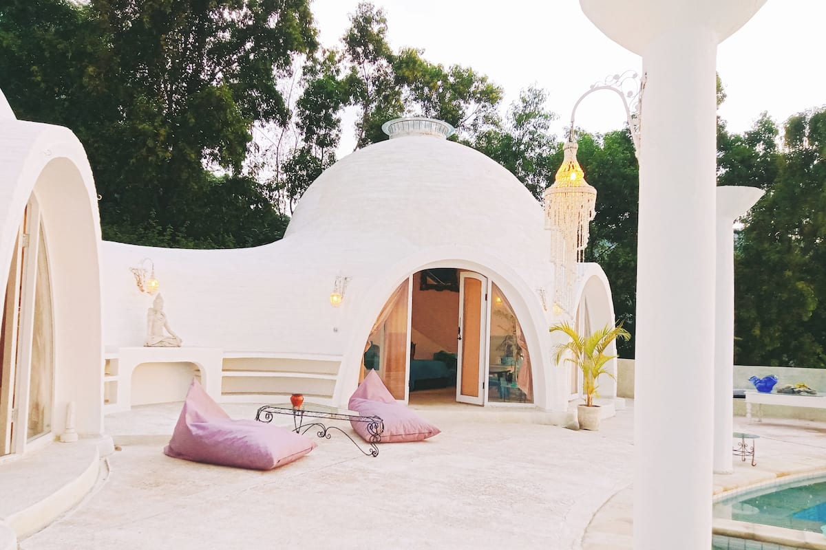Villa Panorâmica, 2 quartos, pátio, vista para o oceano | Terraço/pátio interior