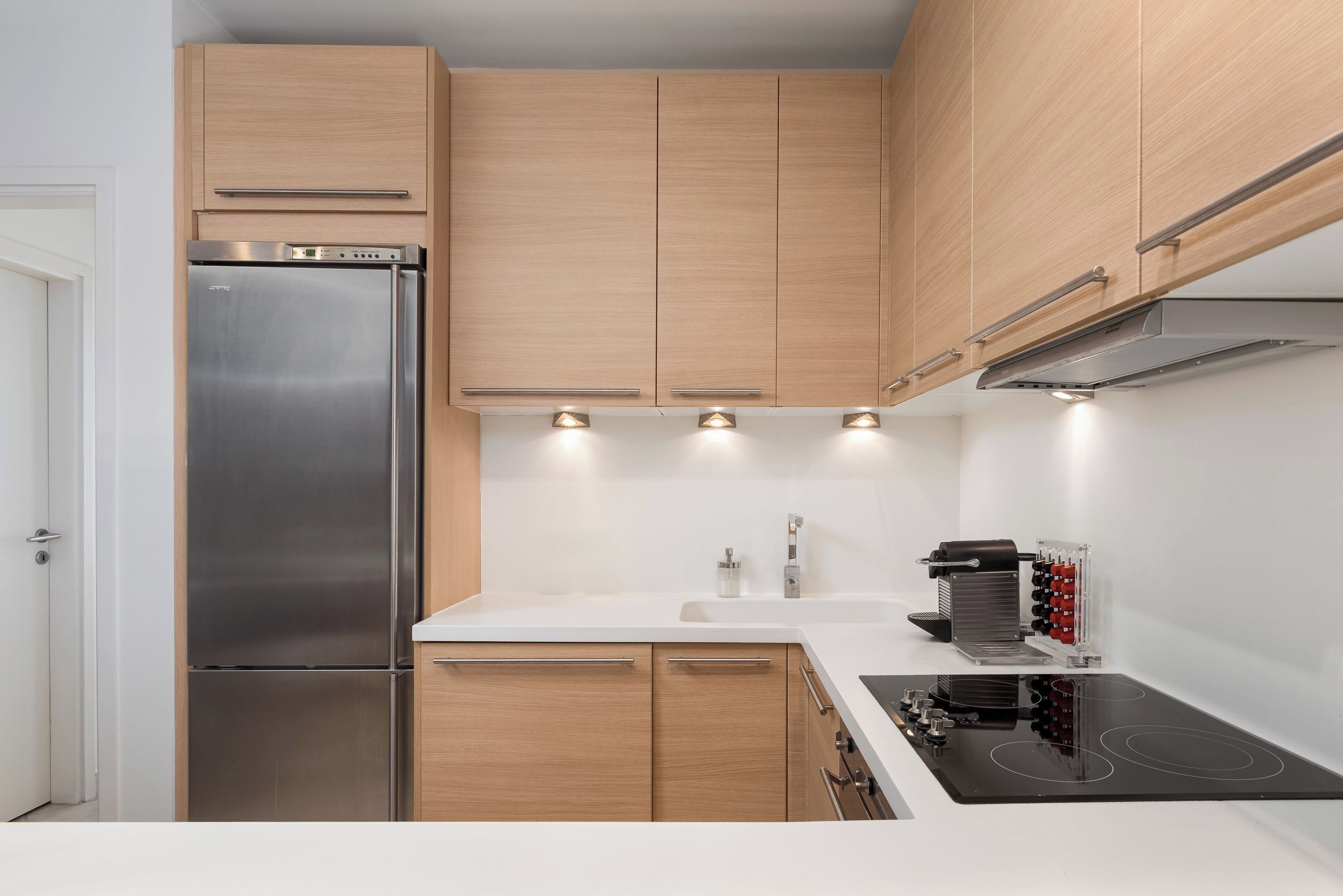 Apartamento Exclusivo, vista para a montanha | Cozinha privada | Um frigorífico/congelador grande, um micro-ondas, um forno 