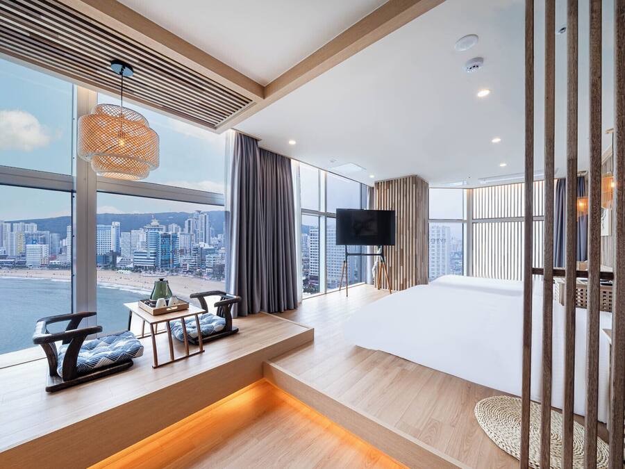 Hinoki Signature Ocean Family Room | Roupa hipoalergénica, Wi-fi grátis, roupa de cama fornecida