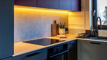 Chalé Deluxe, vista para a montanha | Cozinha privada