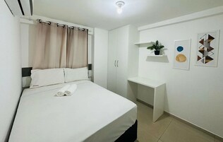 Apartamento básico | Wi-Fi de cortesia, roupa de cama