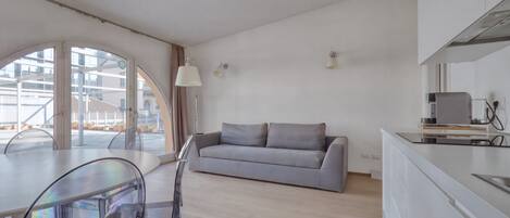 Apartamento Clássico, Vista para a cidade | Sala de estar