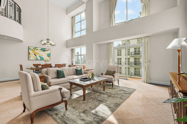 Apartamento, 3 quartos, vista para a cidade | Sala de estar