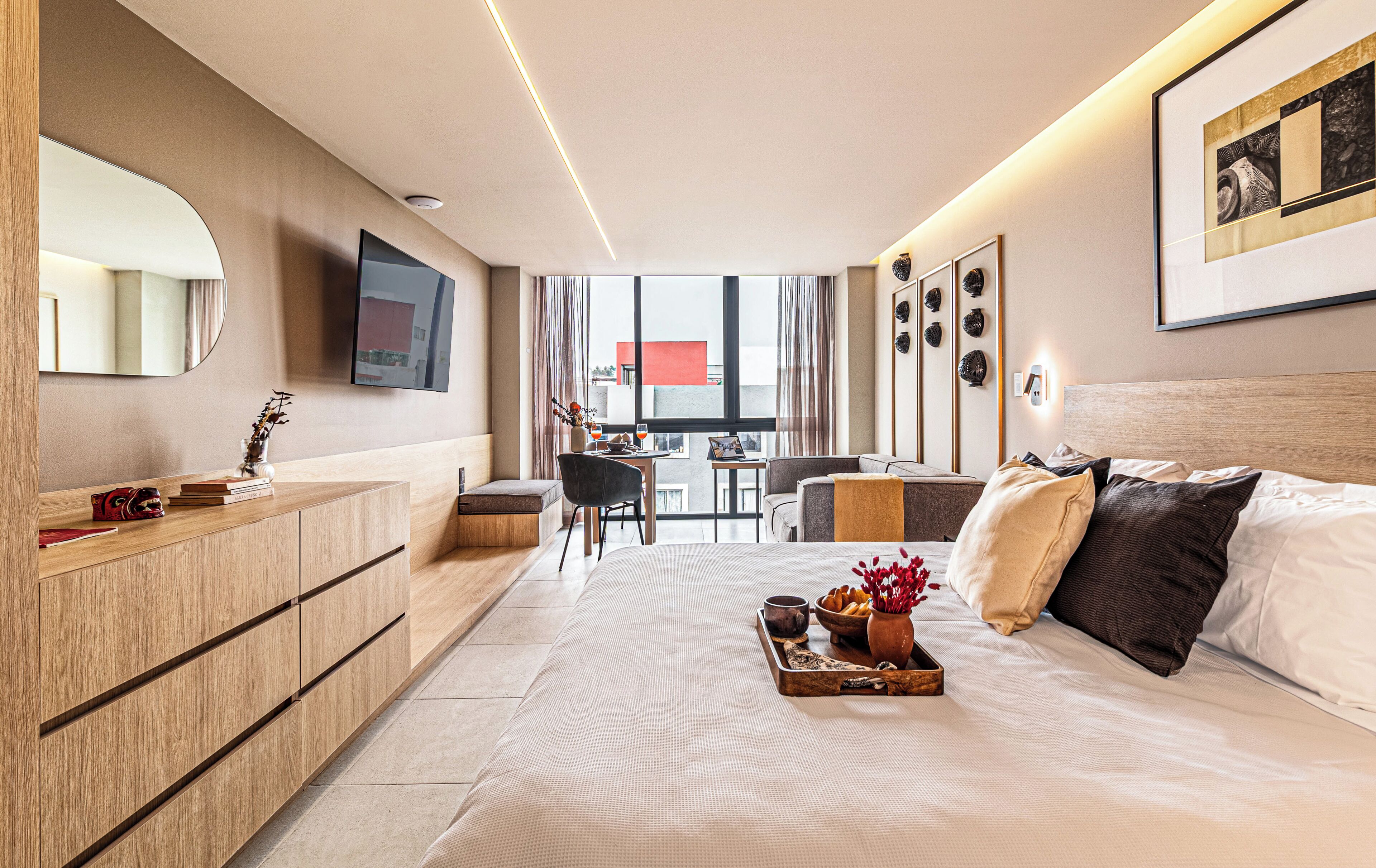 Apartamento superior | Cofres nos quartos, Wi-Fi de cortesia, roupa de cama