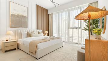 Apartamento Nobre, Vista para a cidade | Lençóis de algodão egípcio, roupa de alta qualidade