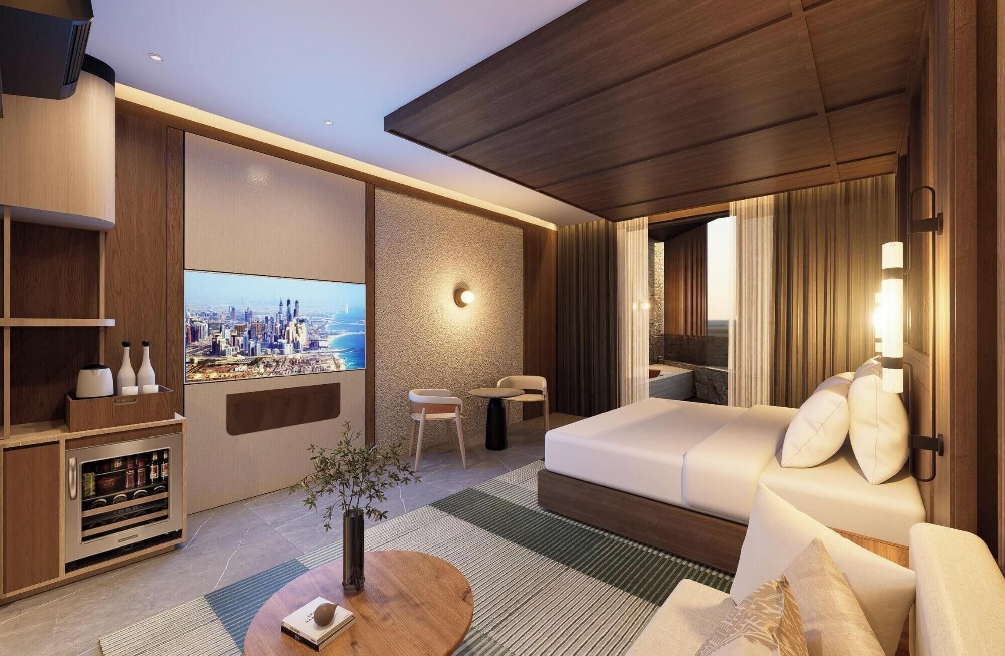 Suíte superluxo, 1 quarto, vista para a praia | Cofres nos quartos, escrivaninha, cortinas blackout