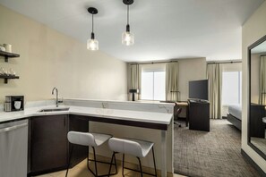 Estúdio, 1 cama king-size e sofá-cama