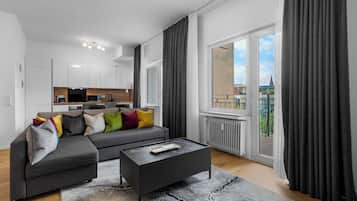 Apartamento Premium, varanda, Vista para a cidade | Sala de estar