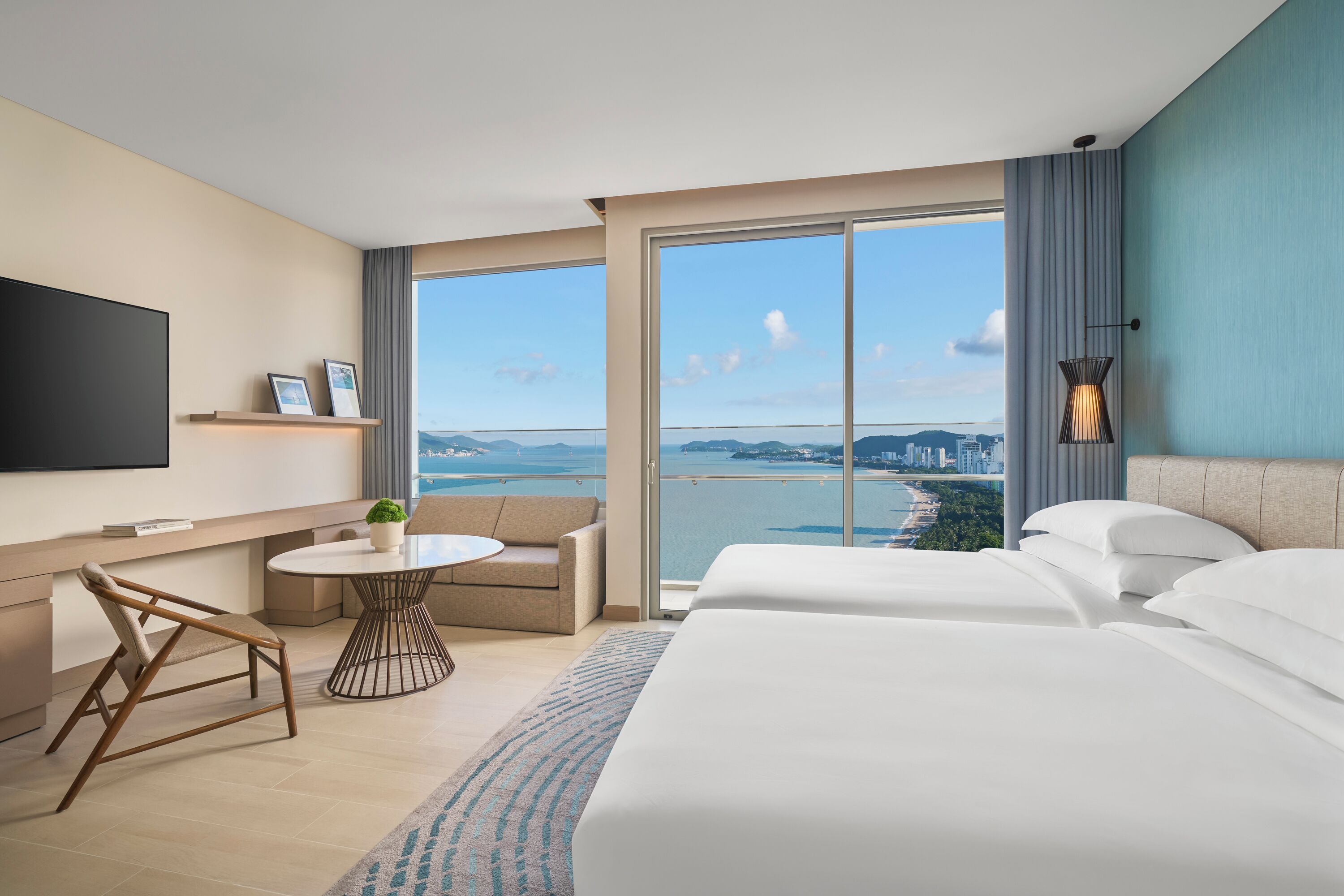 Quarto standard, 2 camas de solteiro, vista para o oceano | Frigobar, cofres nos quartos, cortinas blackout