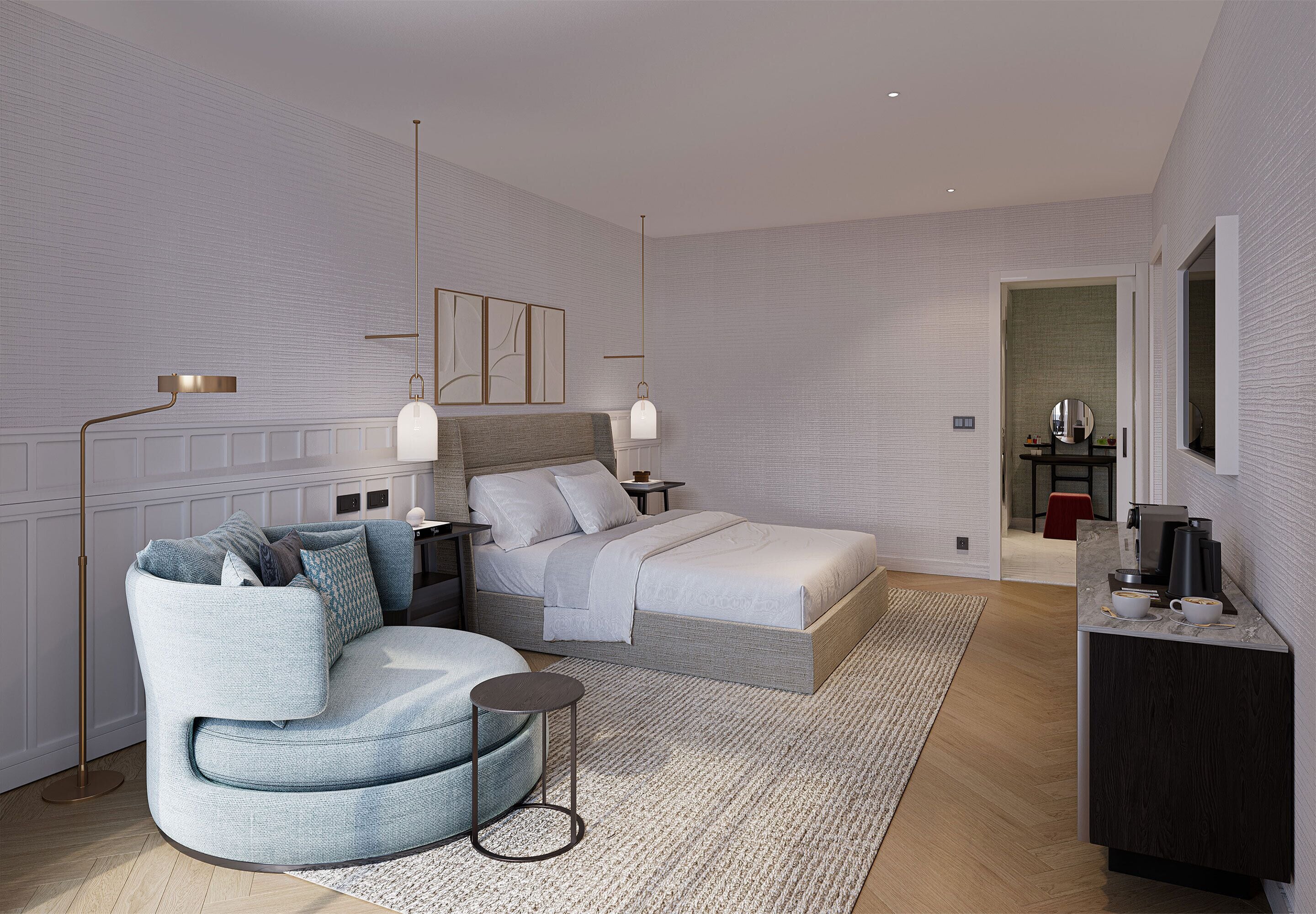 Suíte presidencial | Frigobar, cofres nos quartos, ferros/tábuas de passar roupa