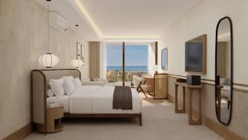 Quarto Clássico, vista para o mar | Roupa de alta qualidade, minibar, ferro/tábua de engomar, Wi-fi grátis