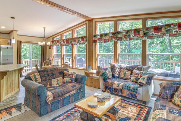 'Woman Lake Chain Retreat' W/ Deck & Dock! - Minnesota