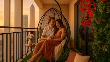 Apartamento Deluxe, varanda, vista para a piscina | Terraço/pátio interior