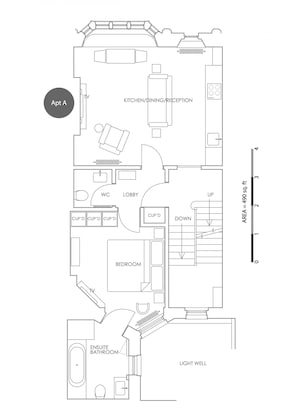 Apartamento, para fumantes | 1 quarto
