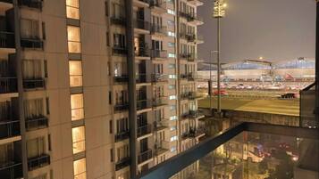 Apartamento, 1 quarto, varanda | Terrenos do alojamento