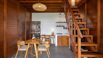 Villa, 1 quarto, varanda, vista para o jardim | Cozinha privada