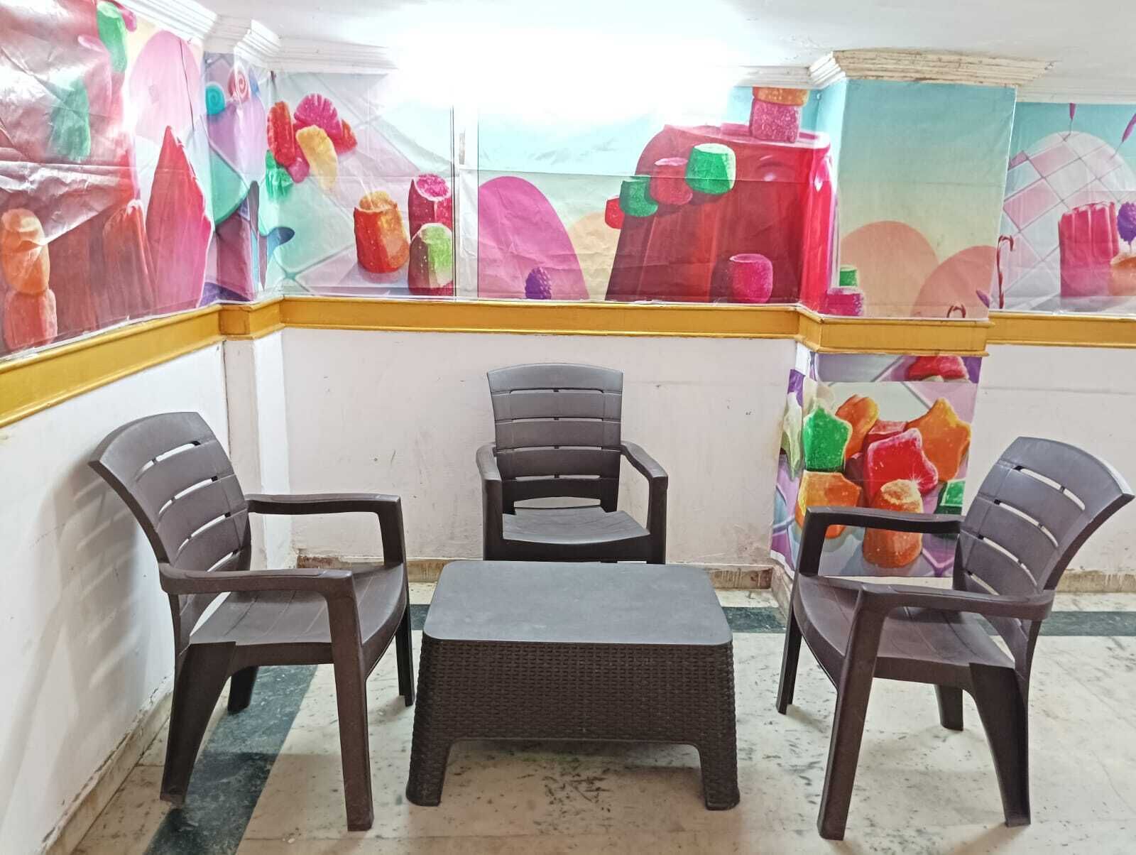 Área de estar no saguão