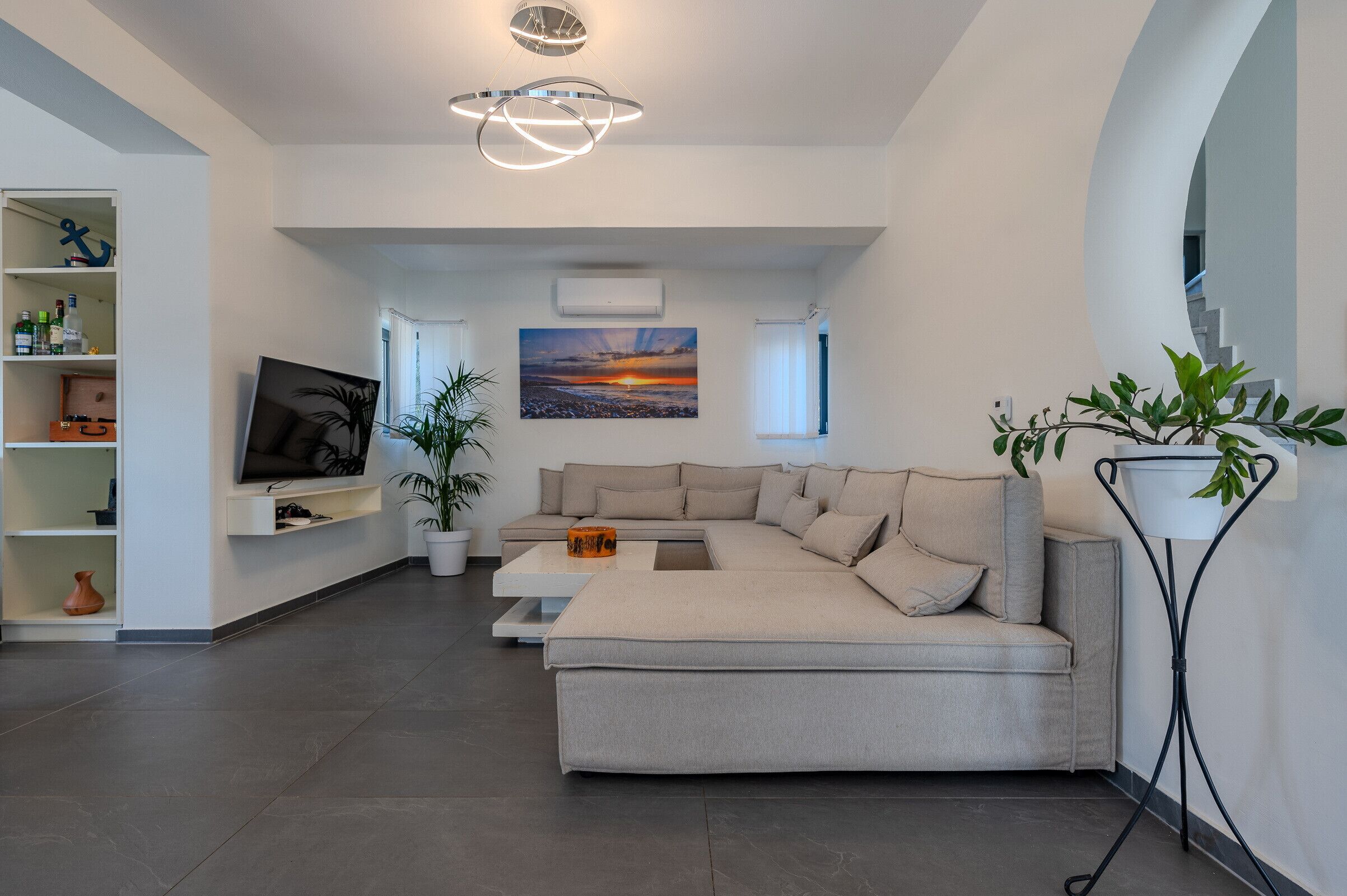Villa, 5 quartos, piscina privativa, vista para o mar | Sala | Escritórios 