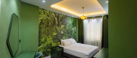 Quarto casal ou duplo luxo, vista para a cidade | Roupas de cama premium, edredons de pluma