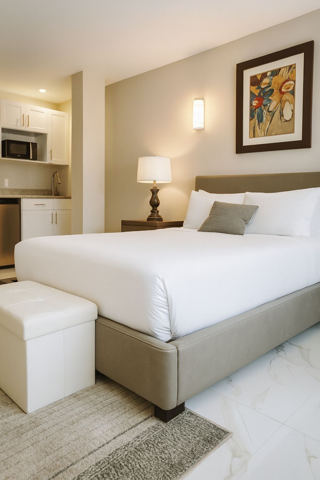 Quarto Duplo Comfort | Roupa de alta qualidade, camas de colchão pillowtop 