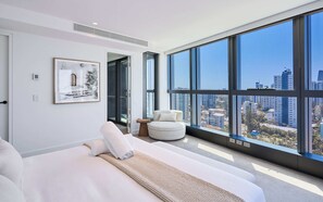 Apartamento Elite, 2 quartos, vista para o oceano | Roupa de alta qualidade, ferro/tábua de engomar, Wi-fi grátis 