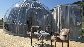 Bangalô superluxo, varanda, vista para o mar | Terraço/pátio
