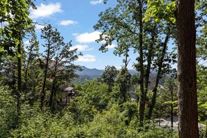 Cabana família, 2 quartos, sacada, vista para a montanha | Vista da sacada