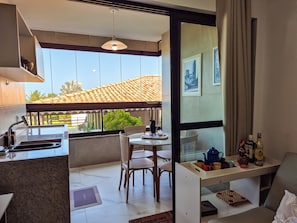 Apartamento conforto | Varanda coberta