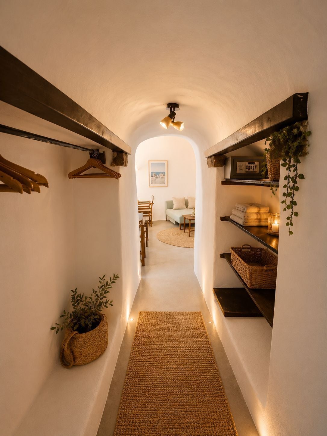 Family Cave Suite with Caldera View and Shared Pool | Sala de estar | Impressoras 