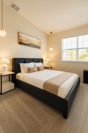 Quarto casal luxo, 1 cama King, para não fumantes, banheiro privativo | Roupas de cama antialérgicas, Wi-Fi de cortesia, roupa de cama