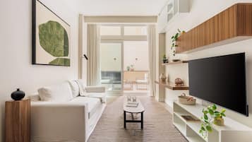 Apartamento, varanda | Área de estar