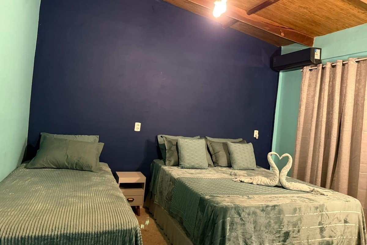 Loft famĂlia, sacada, vista para o pĂĄtio | Wi-Fi de cortesia