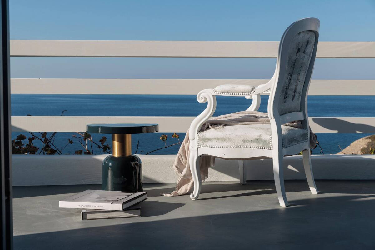 Villa Superior, 2 quartos, vista para o mar, em frente ao mar | Terraço/pátio interior