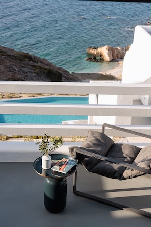 Apartamento Signature, vista para a praia | Cofre no quarto, Wi-fi grátis