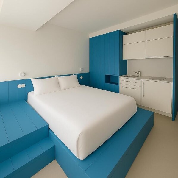 Estúdio | Roupas de cama premium, cofres nos quartos, cortinas blackout