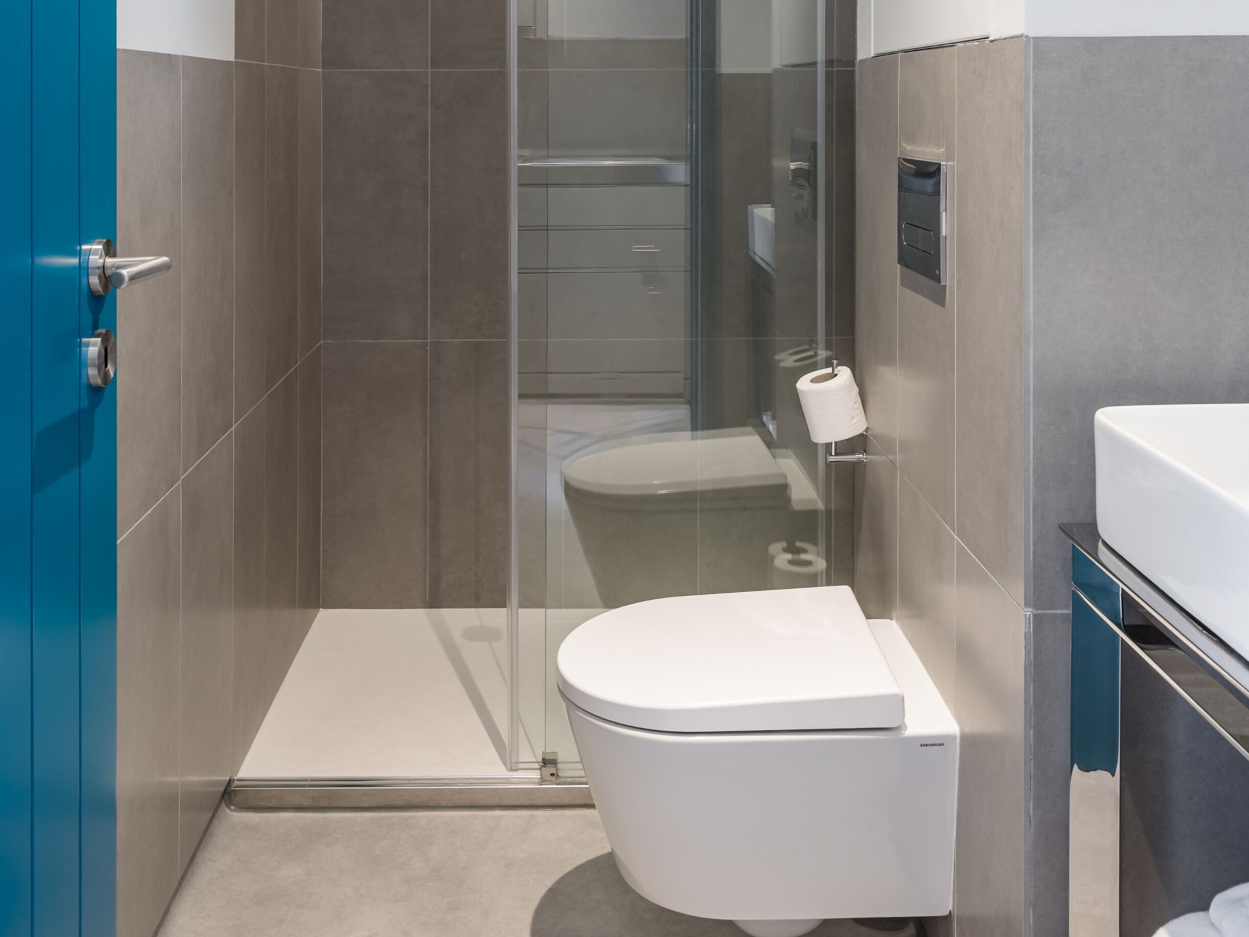 Estúdio | Casa de banho | Um polibã, um chuveiro fixo, um secador de cabelo, toalhas fornecidas 