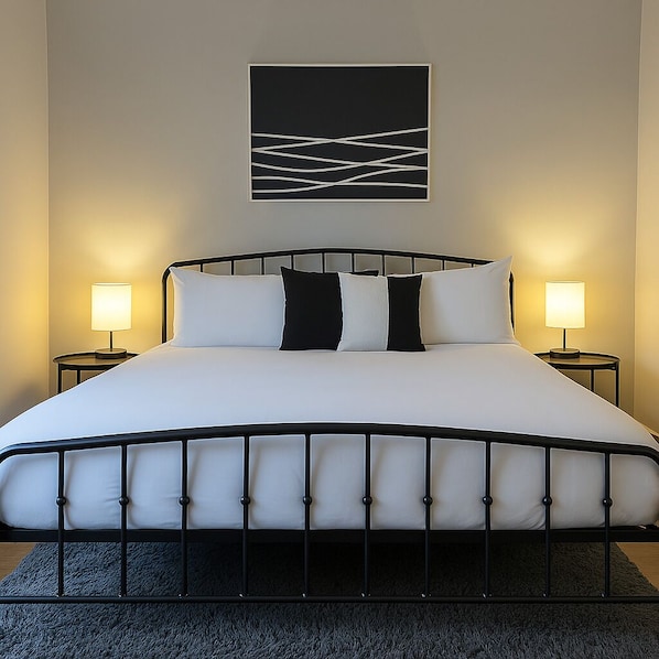 Apartamento Comfort, 1 cama king-size | Ferro/tábua de engomar, Wi-fi grátis