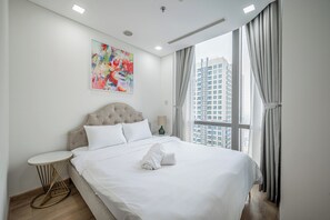 Suíte presidencial, 3 quartos, acesso ao Club Lounge, vista para o rio | Vista do quarto