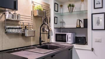 Apartamento (2 Bedrooms) | Cozinha privada | Fogão, chaleira elétrica