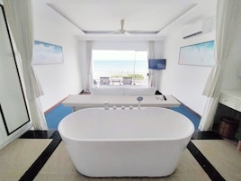 Quarto premium, sacada, vista para o oceano (Deluxe) | Vista para praia/oceano