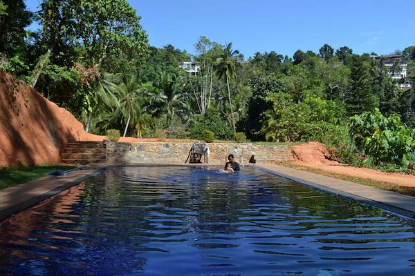 Piscina externa, espreguiçadeiras