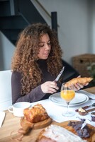Casa superluxo, 1 quarto, cozinha, vista para a cidade | Cozinha privada | Geladeira, micro-ondas, fogão, cooktop