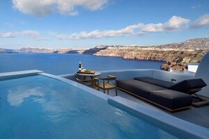 Premium Suite, Plunge Pool, Caldera view | Vista do quarto