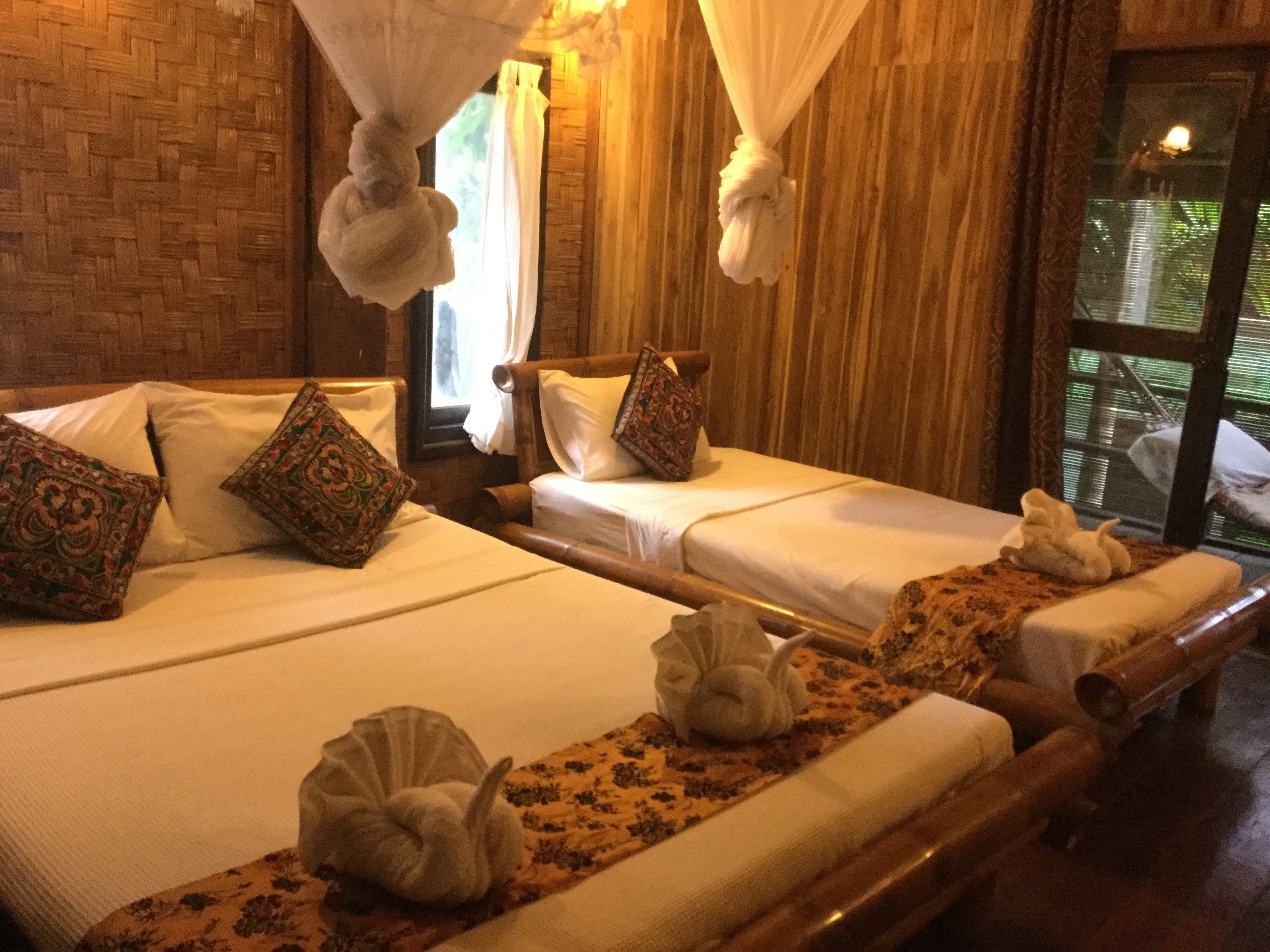 Villa, vista para o jardim (5 persons - Fan Room) | Cofre no quarto, secretária, Wi-fi grátis, roupa de cama fornecida 