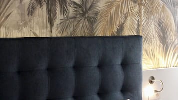 1 quarto, roupa de alta qualidade, edredões de penas