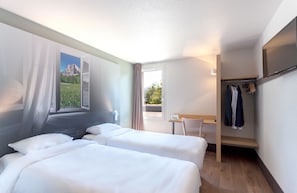 Quarto duplo, para não fumantes | Roupas de cama premium, escrivaninha, quartos à prova de som