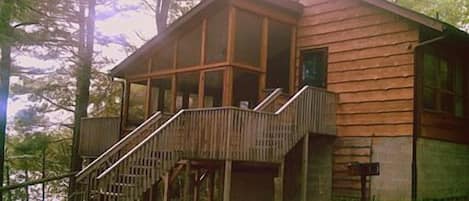 Casa de campo premium, 3 quartos, cozinha, vista para o lago | Terraço/pátio