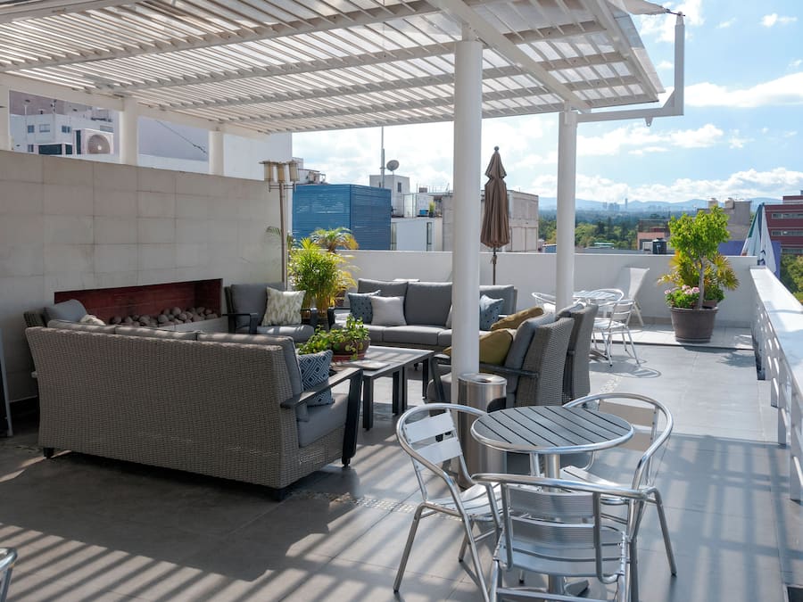 Terraço no piso superior