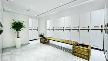 Sauna seca, banheira de hidromassagem, sauna a vapor, banho turco/hammam