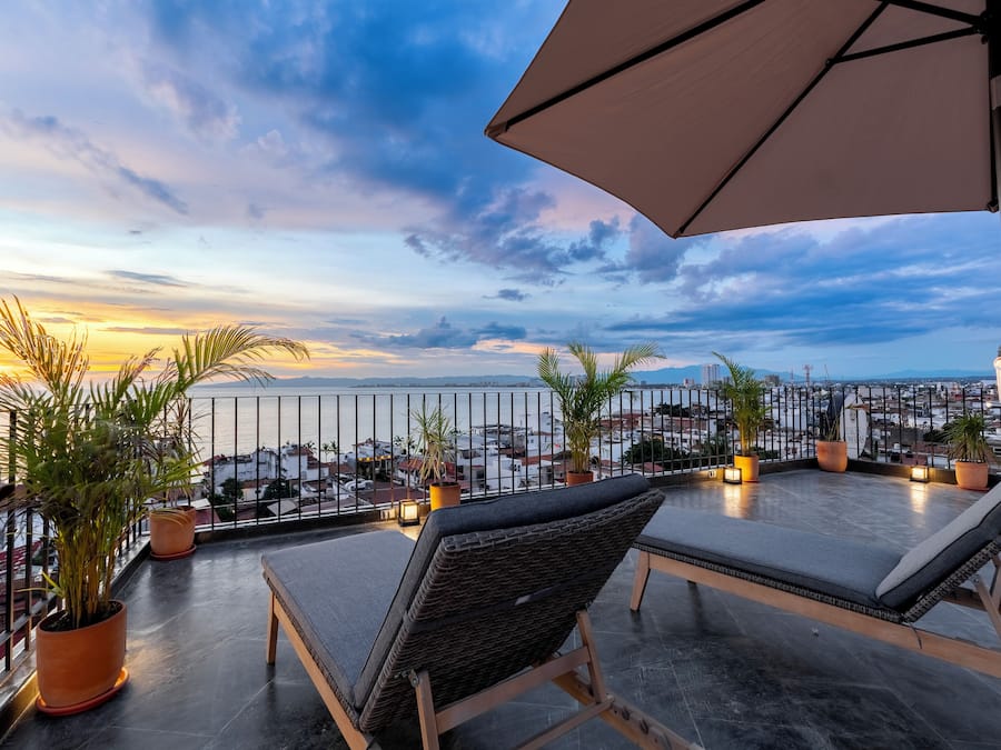 Terraço no piso superior